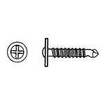 AIH | BBI 693622-PB Self-Drilling Screw, #8-18, 3/4 in OAL, K-Lath Head ...