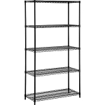 AIH | 5-TIER BLACK STAINLESS STEEL SHELF 1,000 LB CAP