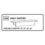 AIH | E-Z-Rect® OSS48 OSS Shelf Support, 48 in L Shelf, For Use With ...